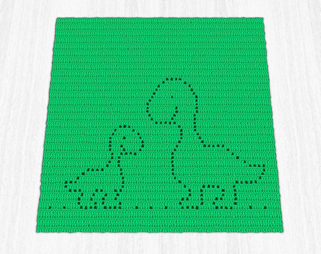Dinosaurs Filet Crochet Baby Blanket PDF Pattern - Etsy