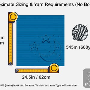 Moon and Stars PDF Filet Crochet Pattern - Etsy