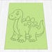Chompy Dinosaur Filet Crochet Baby Blanket PDF Pattern - Etsy