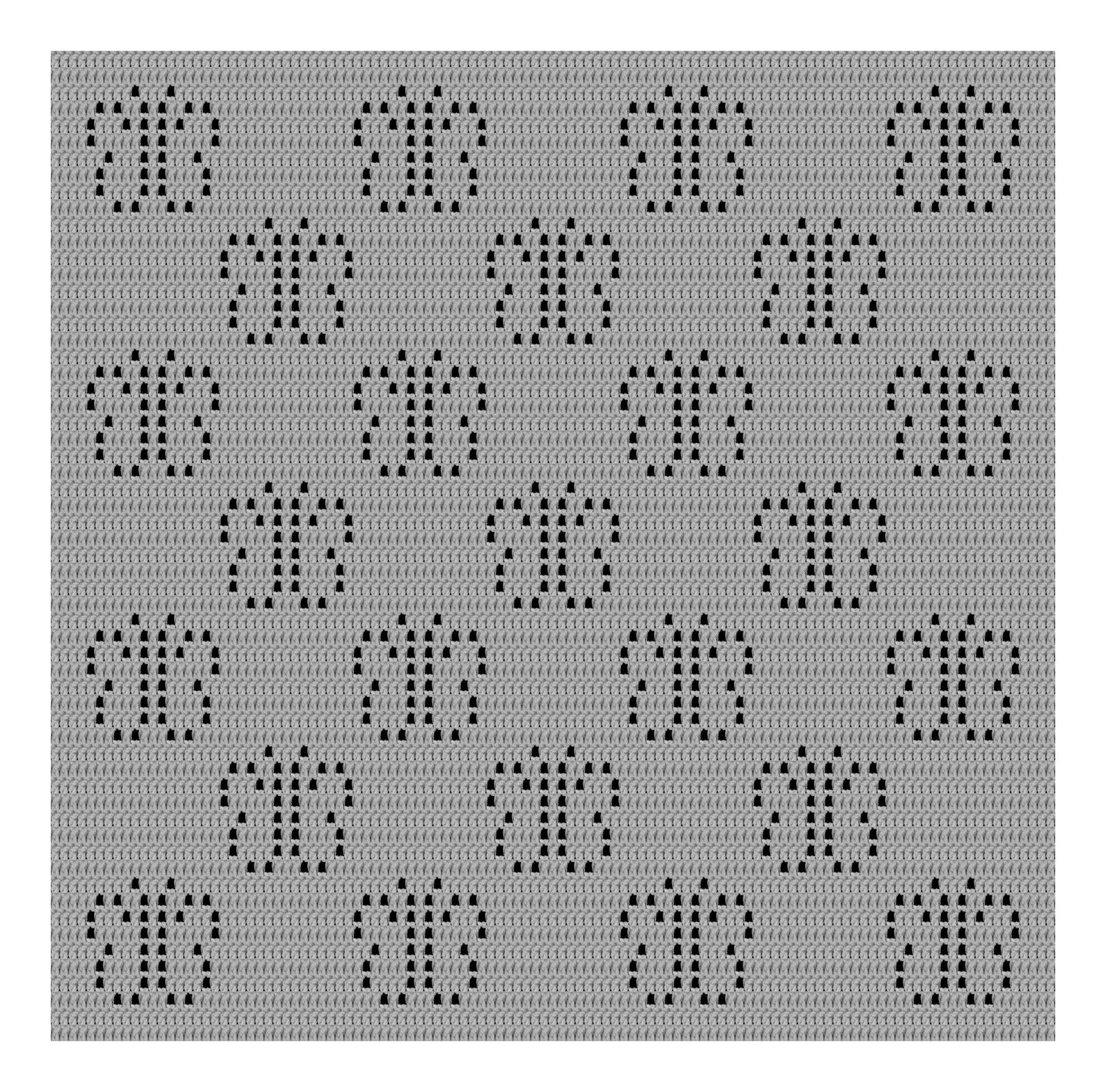 Butterflies Filet Crochet Blanket PDF Resizable Pattern - Etsy