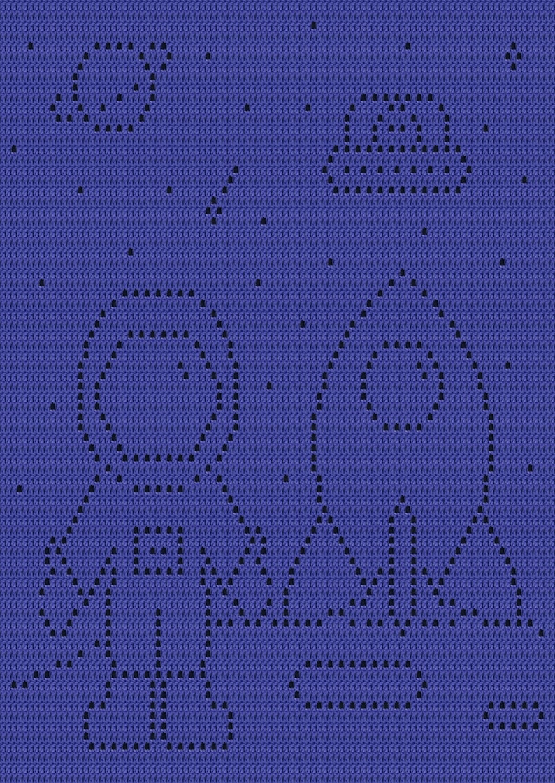 Spaceman and Rocket Filet Crochet Baby Blanket PDF Pattern - Etsy
