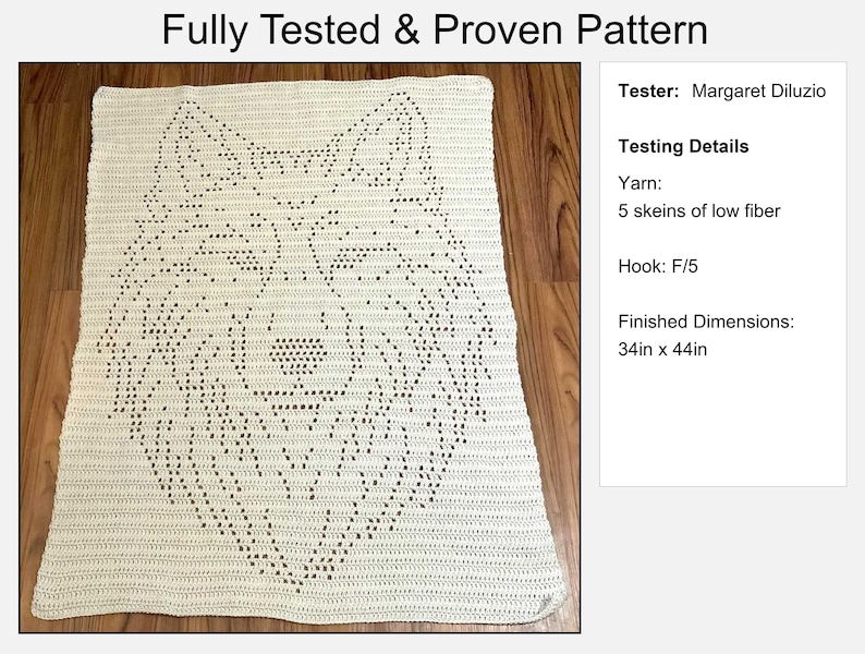 Wolf Filet Crochet Blanket Pattern (PDF Download) - Etsy
