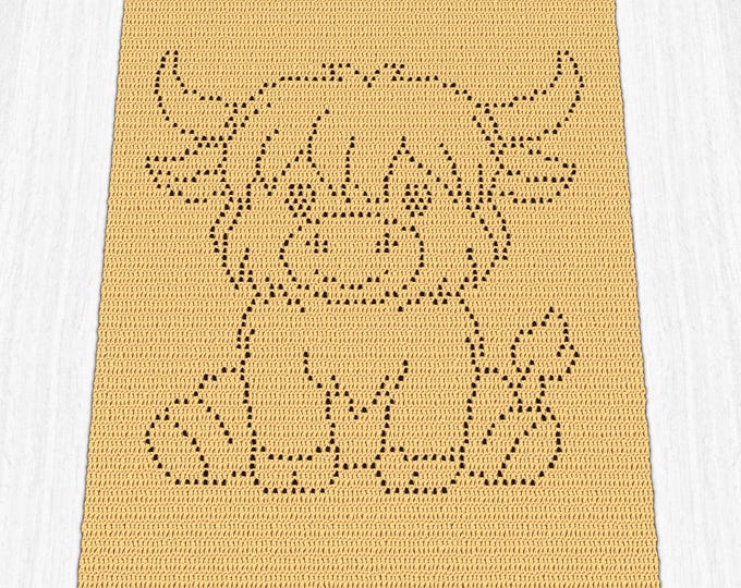 Fox Filet Crochet Baby Blanket Pattern PDF - Etsy Canada