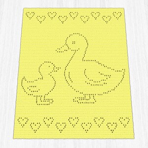 Ducks Blanket PDF Pattern | Duckling Filet Crochet - Etsy
