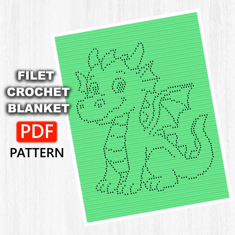 Dragon Filet Crochet Blanket Pattern: Beginner Friendly (PDF Download ...