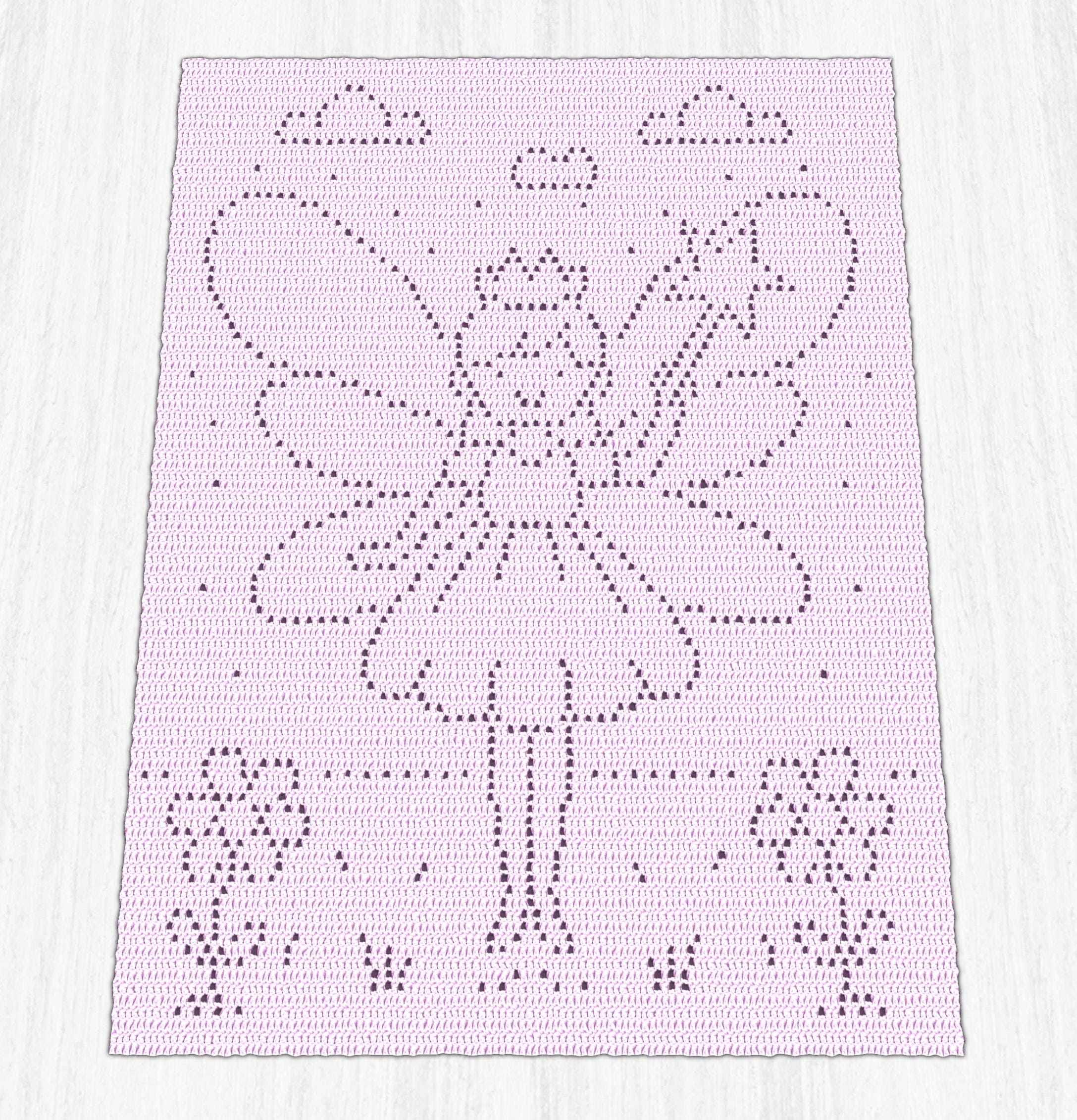 Fairy Princess Filet Crochet Blanket Pattern (PDF Download) - Etsy