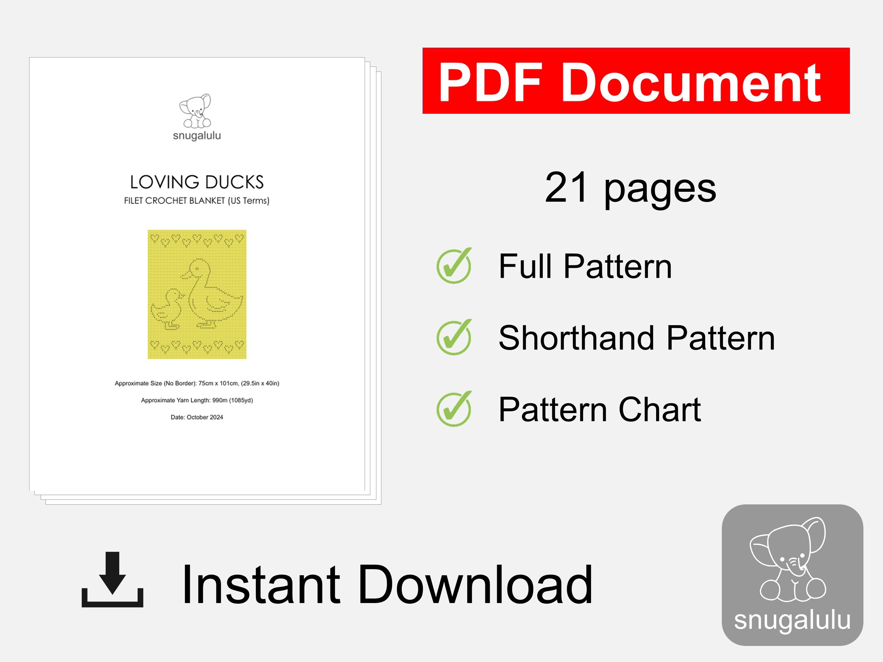 Ducks Blanket PDF Pattern | Duckling Filet Crochet - Etsy