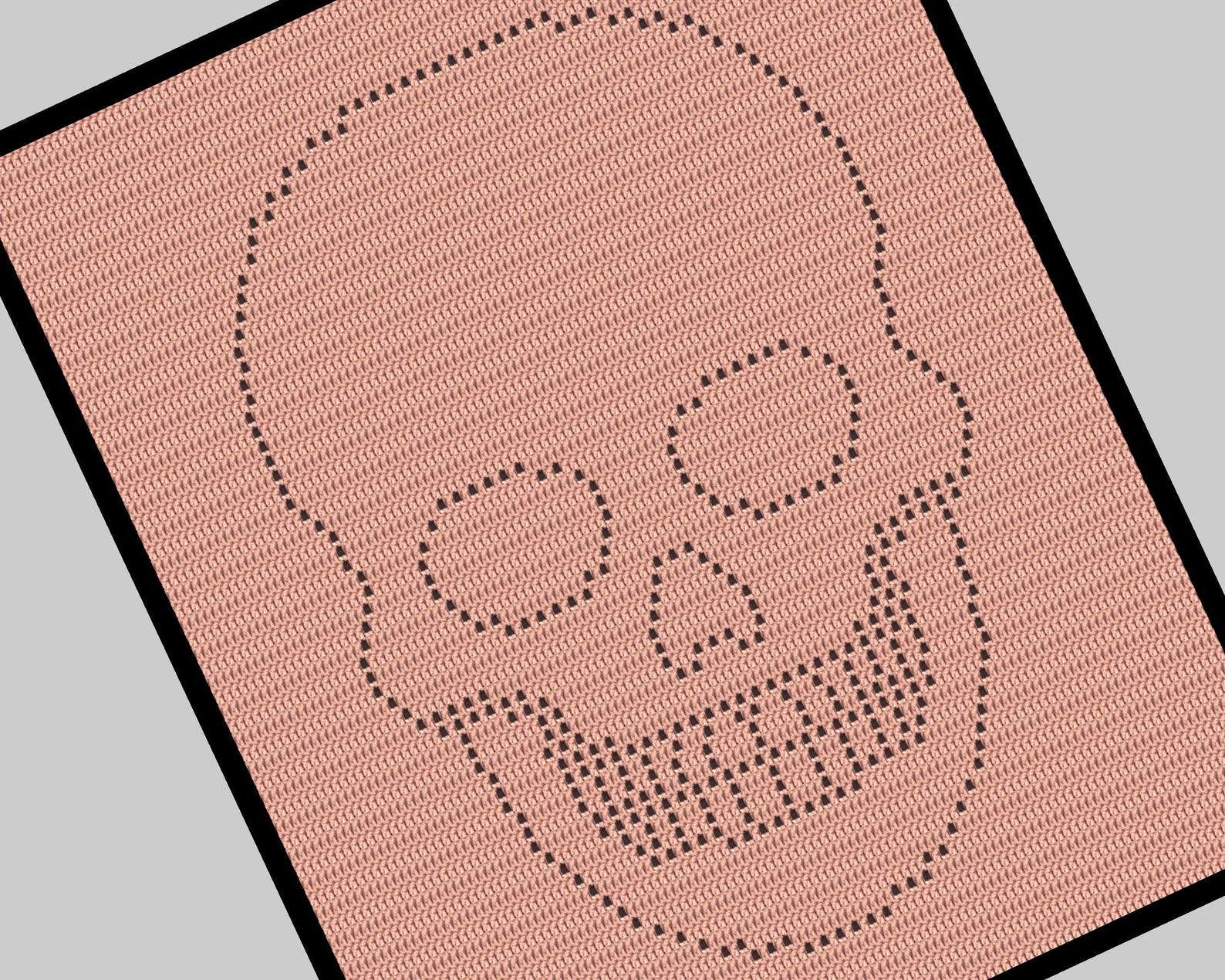 Skull Filet Blanket PDF Pattern by Snugalulu - Etsy