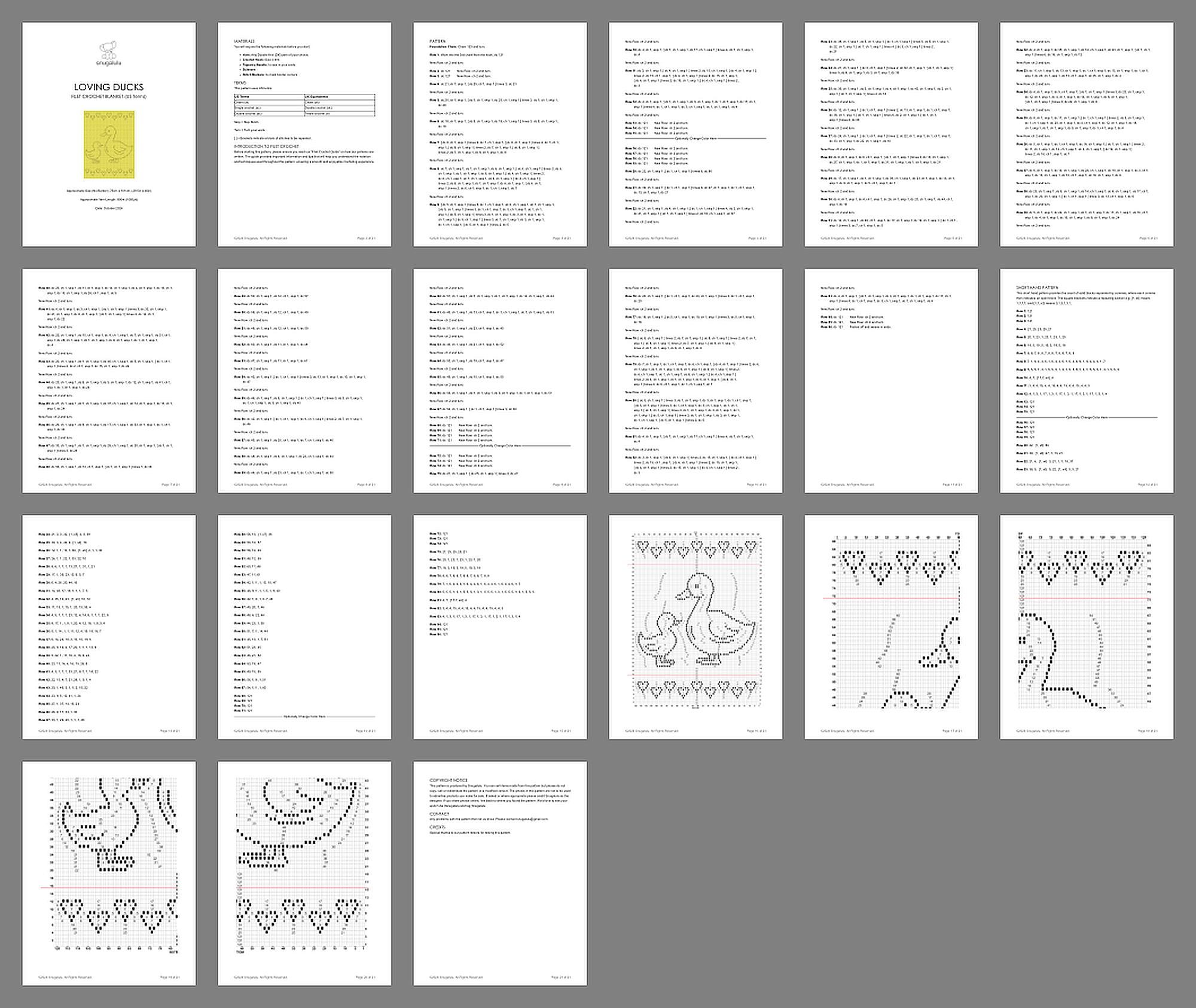 Ducks Blanket PDF Pattern | Duckling Filet Crochet - Etsy