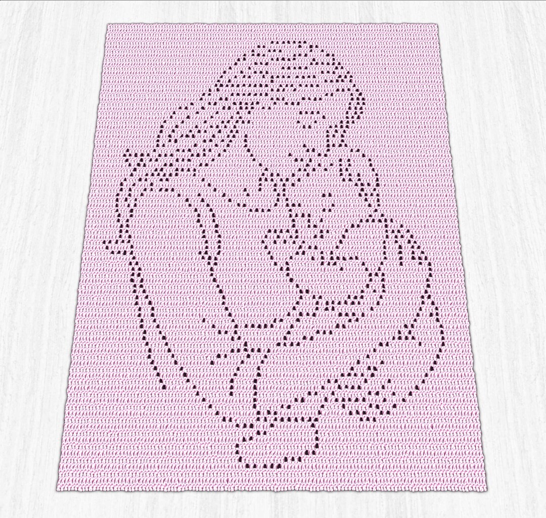 Mother and Baby Filet Crochet Blanket PDF Pattern - Etsy