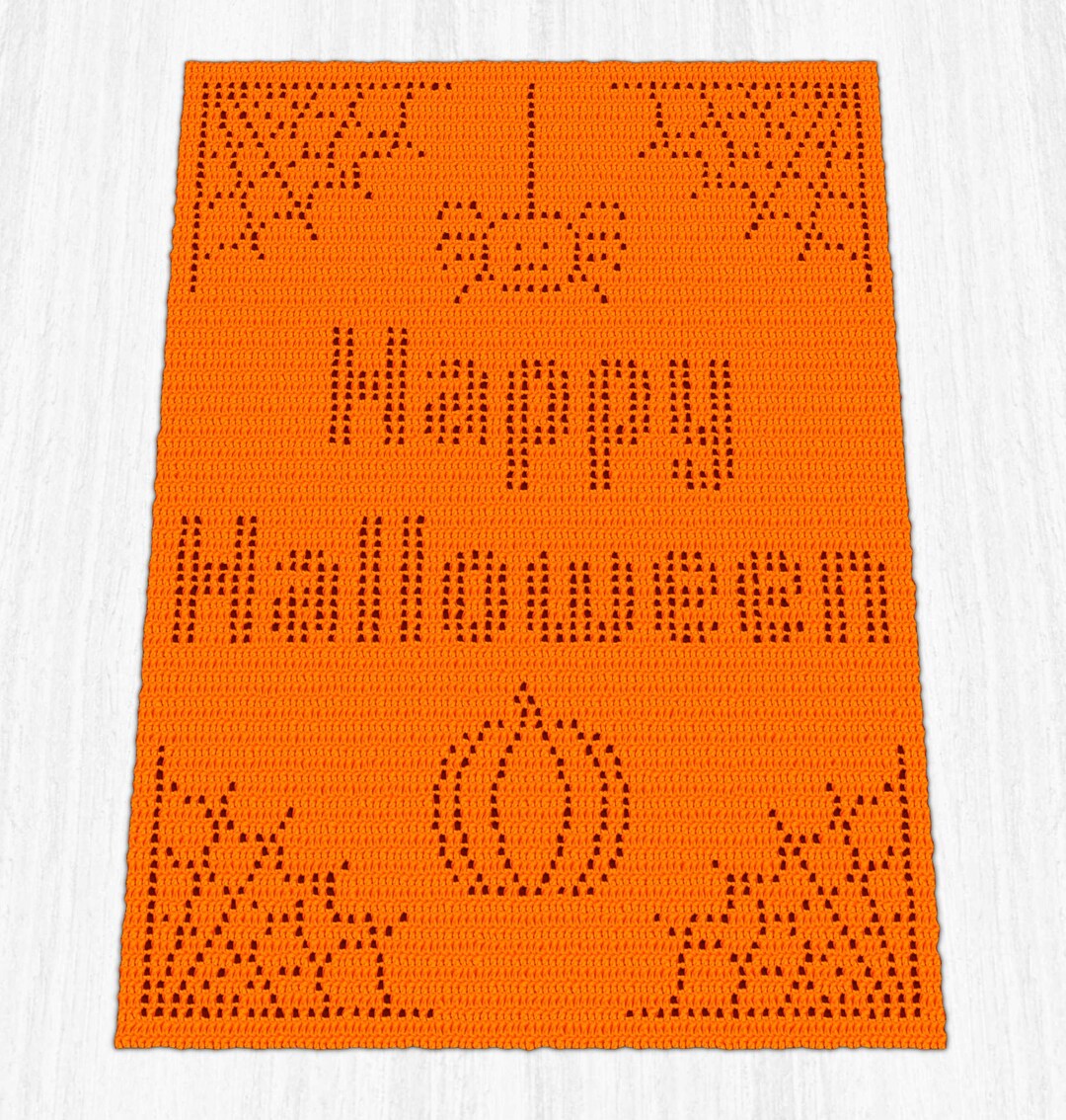 Halloween Baby Blanket PDF Pattern, Spider and Pumpkin Filet Crochet - Etsy