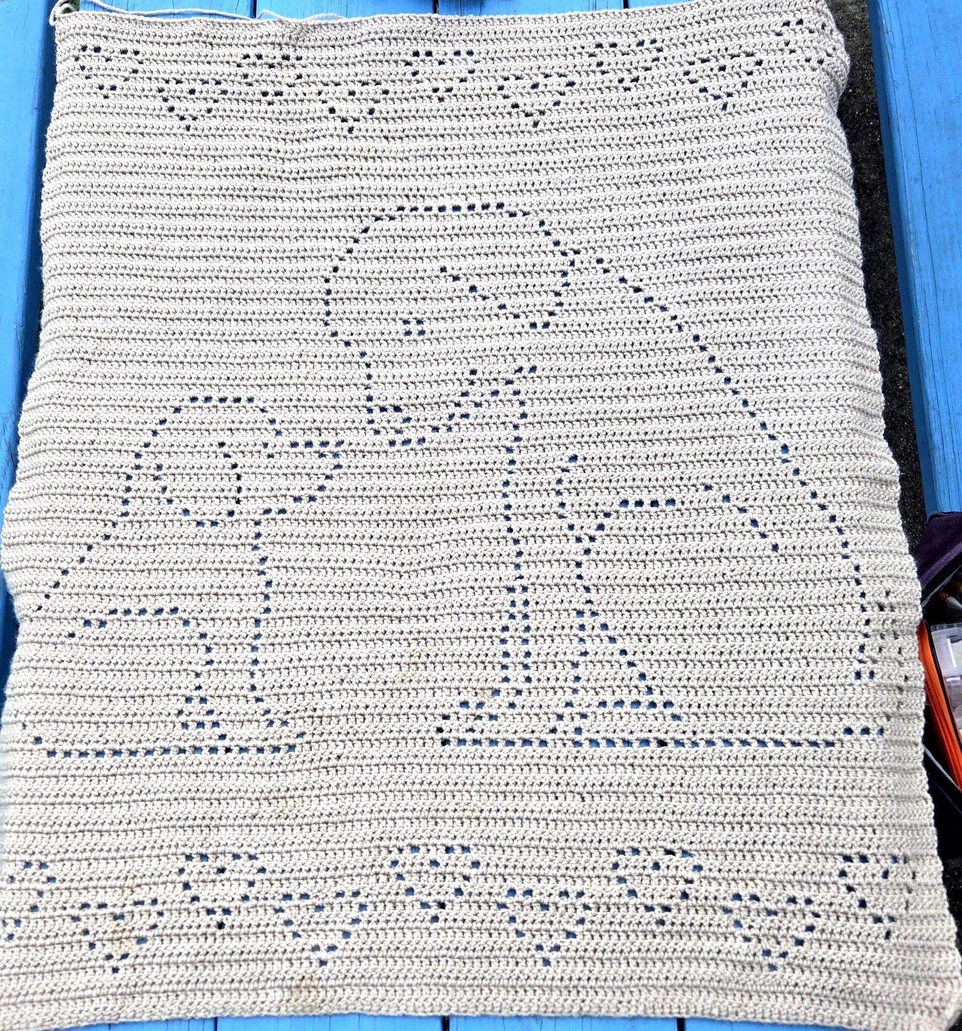 Dogs Filet Crochet Blanket PDF Pattern - Etsy