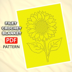 Sunflower Filet Crochet Baby Blanket PDF Pattern - Etsy
