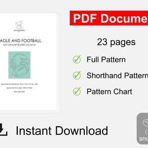 Eagle and Football Filet Crochet Baby Blanket Pattern (PDF Download) - Etsy