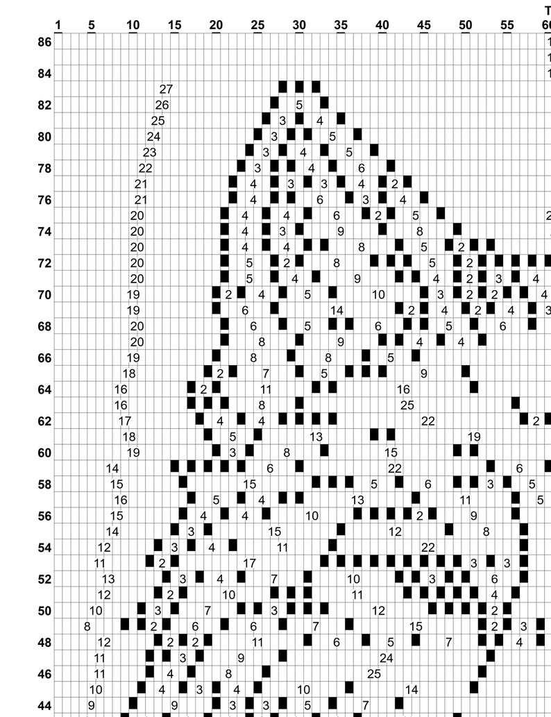 Wolf Filet Crochet Blanket Pattern (PDF Download) - Etsy