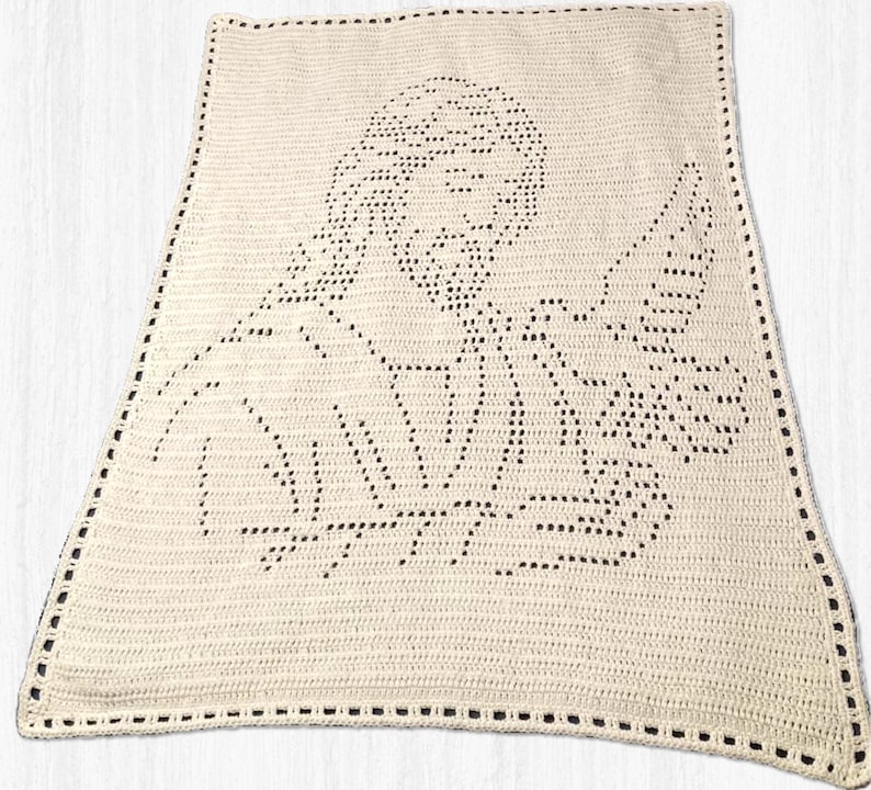 Jesus and Dove Filet Crochet Baby Blanket Pattern: US/UK Terms (PDF ...