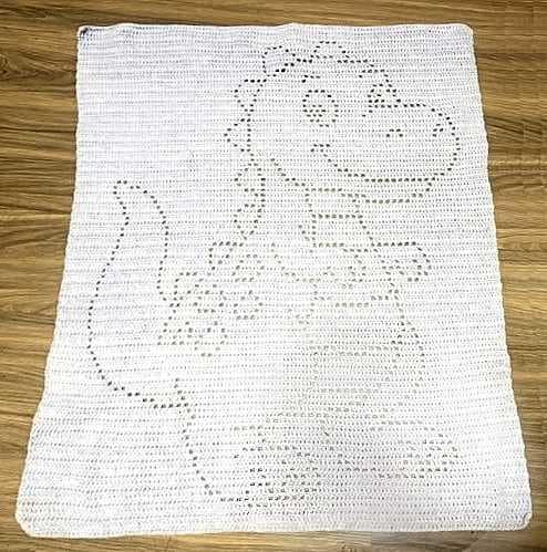 Roary Dinosaur Filet Crochet Baby Blanket PDF Pattern - Etsy