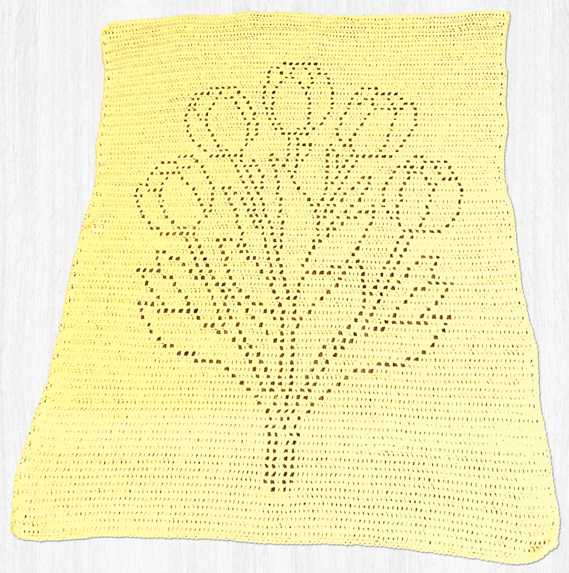 Tulips Filet Crochet Baby Blanket PDF Pattern, Flower Wall Hanging - Etsy