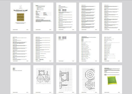 Tractor Baby Blanket PDF Pattern - Etsy