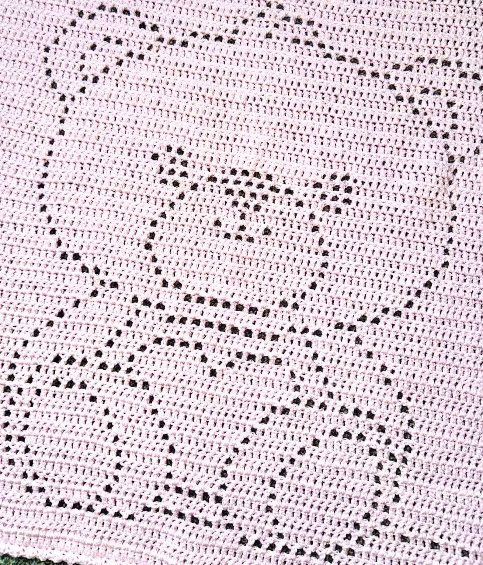 Teddy Bear Filet Crochet Baby Blanket Pattern (PDF Download) - Etsy