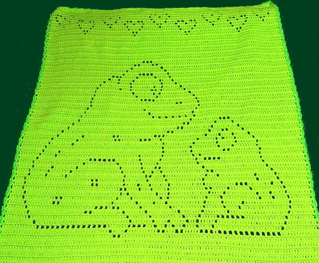 Frogs Filet Crochet Baby Blanket PDF Pattern - Etsy