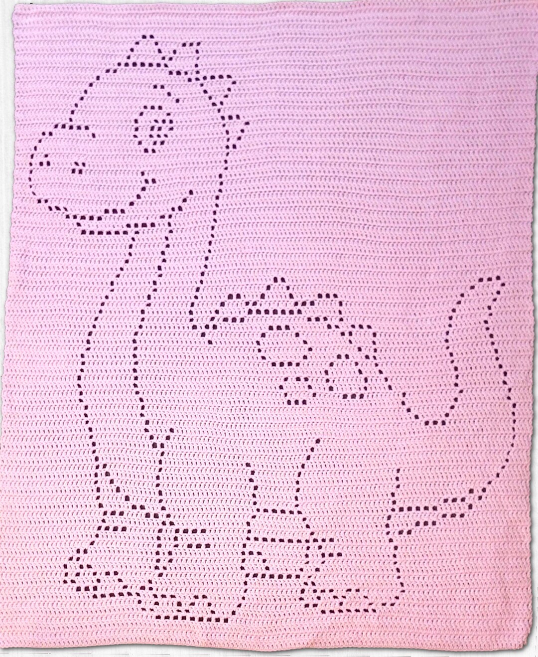 Stretch Dinosaur Filet Crochet Baby Blanket PDF Pattern - Etsy