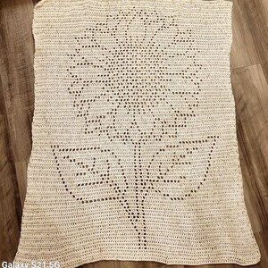 Sunflower Filet Crochet Baby Blanket PDF Pattern - Etsy