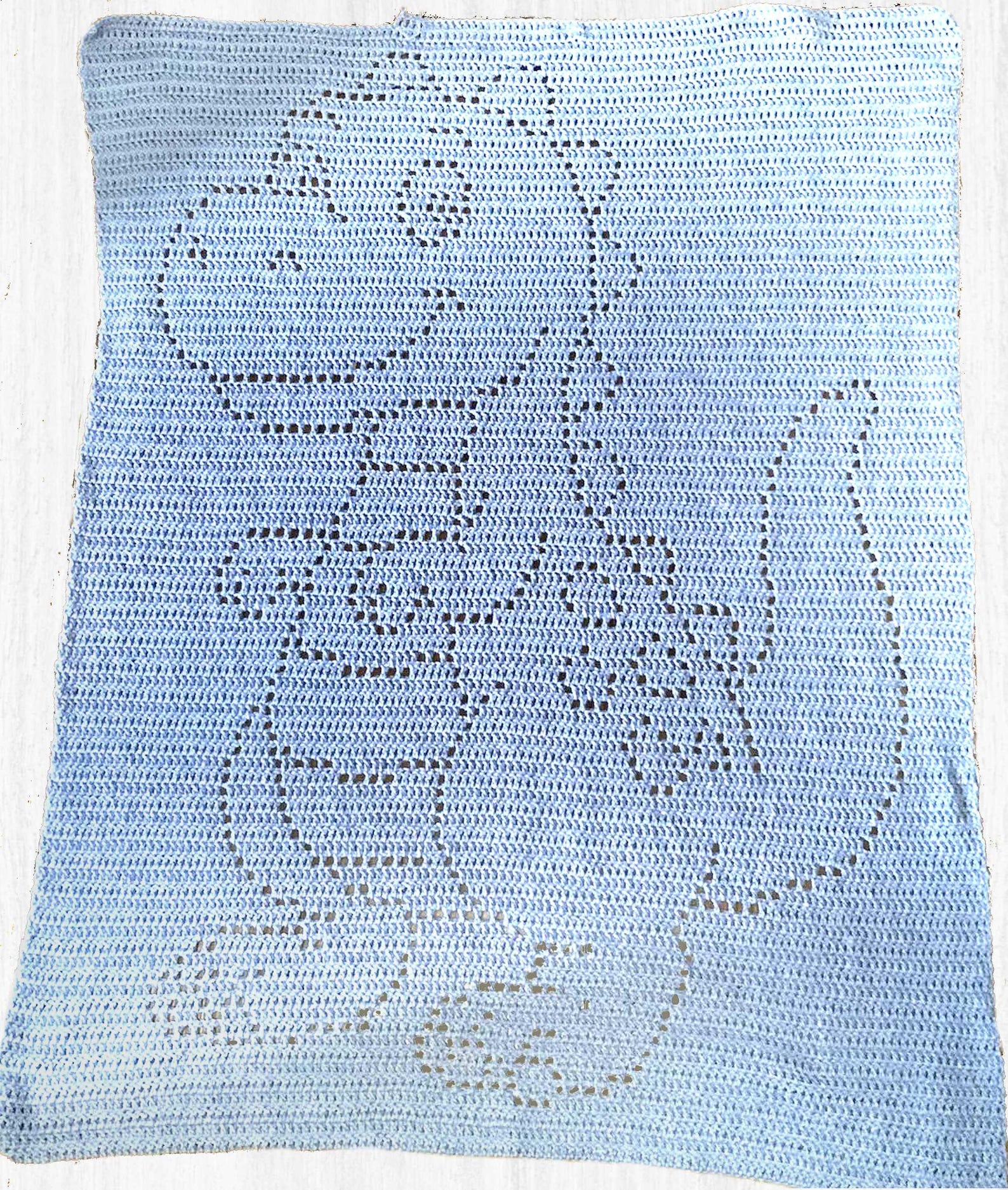 Roary Dinosaur Filet Crochet Baby Blanket PDF Pattern - Etsy