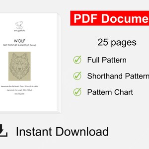 Wolf Filet Crochet Blanket Pattern (PDF Download) - Etsy