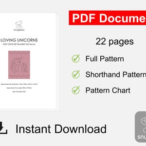 Unicorn Filet Crochet Baby Blanket Pattern (PDF Pattern) - Etsy