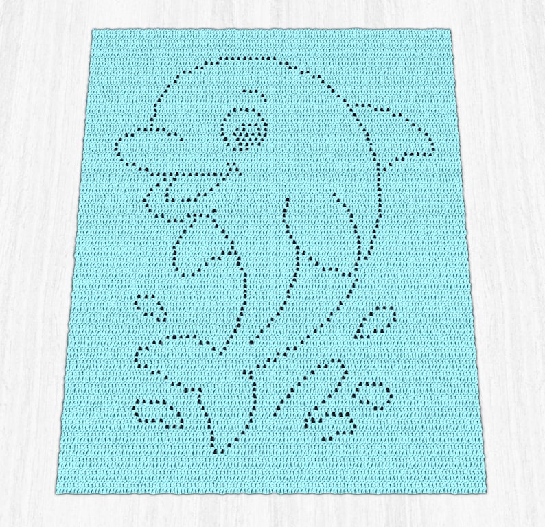 Dolphin Filet Crochet Baby Blanket Pattern PDF - Etsy