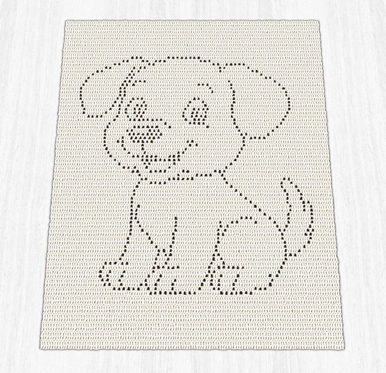 Dog Filet Crochet Blanket Pattern: Easy Beginner Project (PDF Download ...