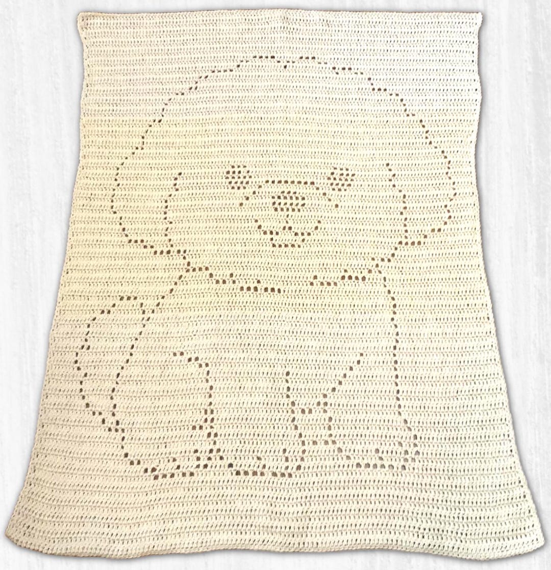 Bichon Frise Dog Filet Crochet Blanket Pattern (PDF) - Etsy