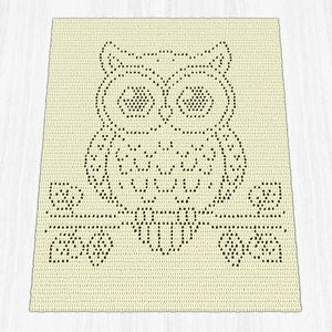 Owl Filet Crochet Baby Blanket Pattern (PDF Download) - Etsy