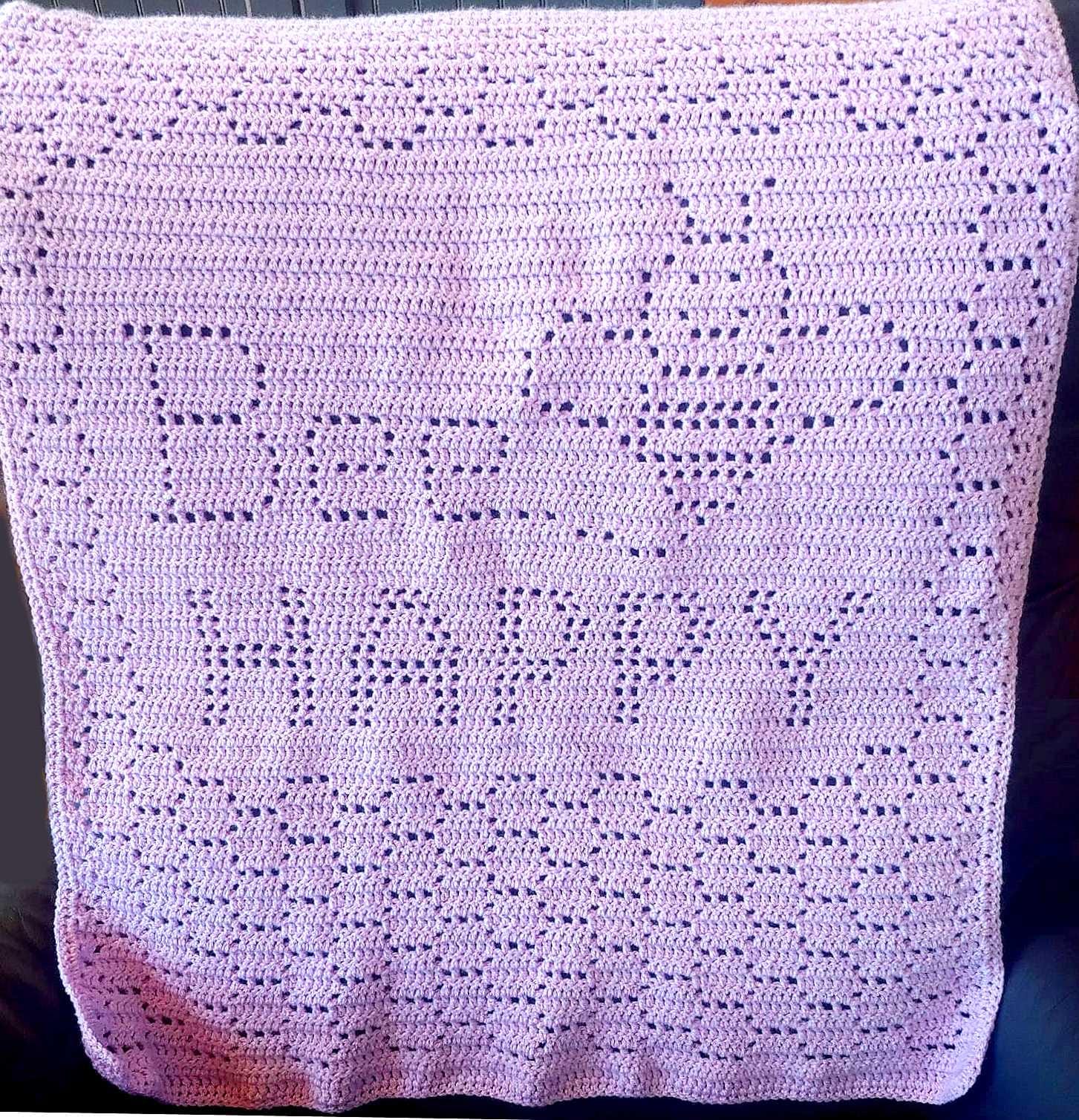 Bee Happy Filet Crochet Baby Blanket PDF Pattern - Etsy