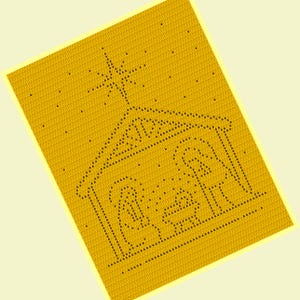Nativity of Jesus Baby Filet Crochet Blanket PDF - Etsy