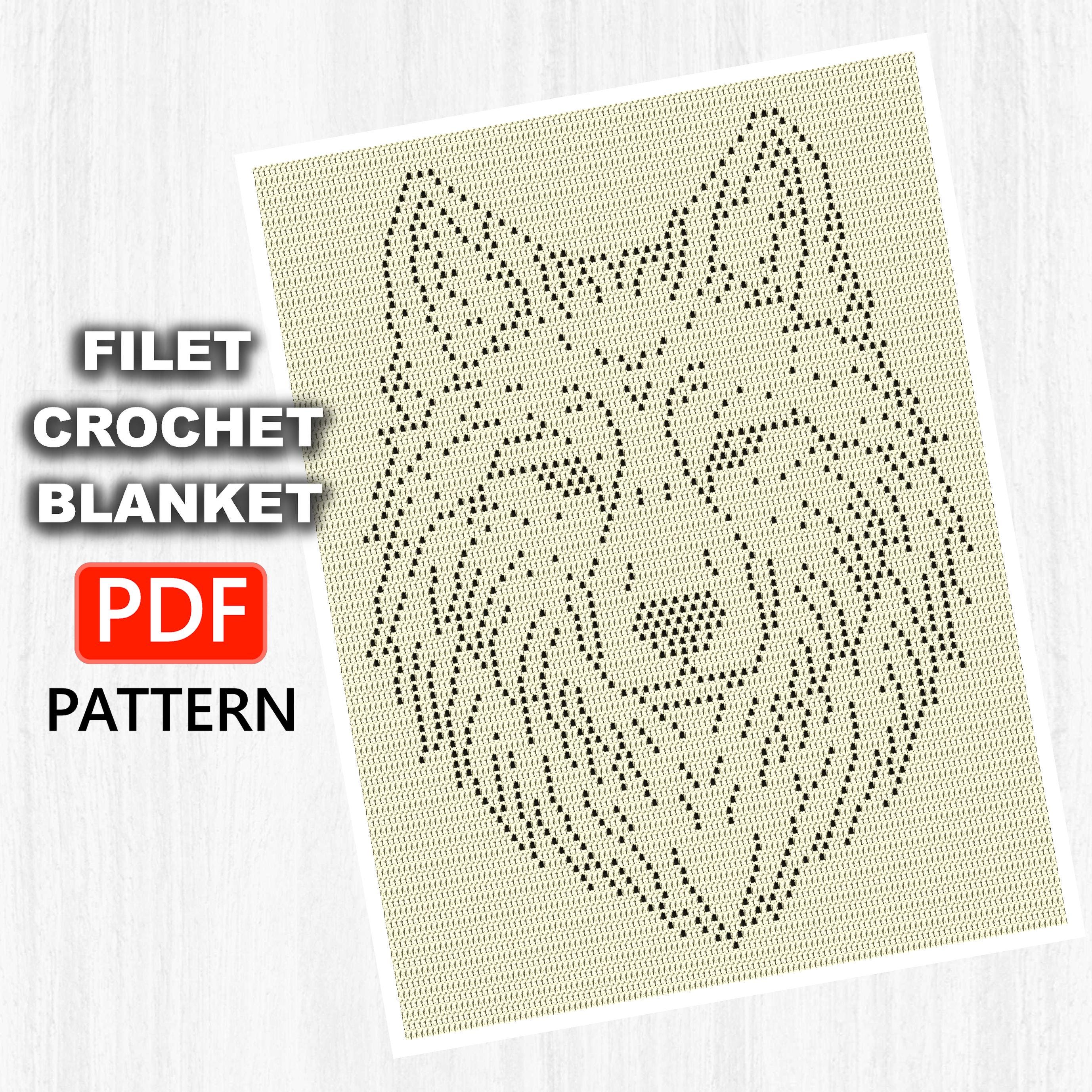 Wolf Filet Crochet Blanket Pattern (PDF Download) - Etsy