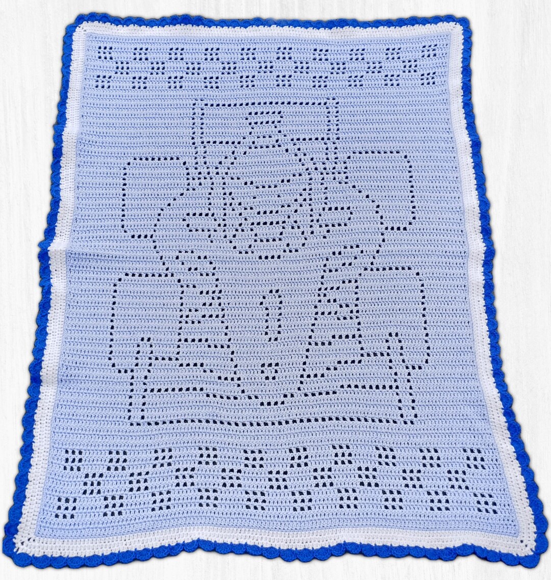 Race Car Filet Crochet Blanket PDF Pattern - Etsy