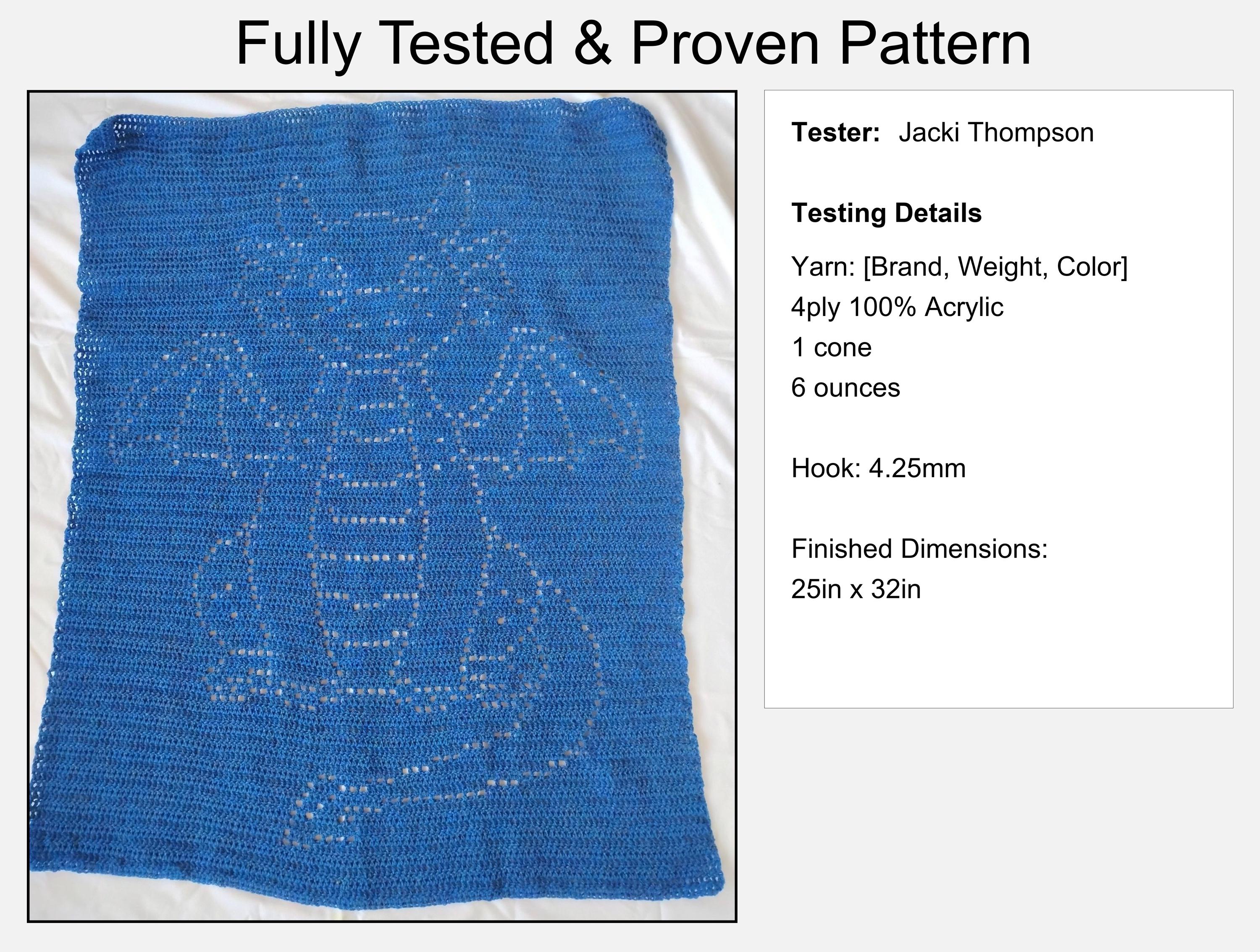 Dragon Filet Crochet Blanket Pattern (PDF Pattern) - Etsy