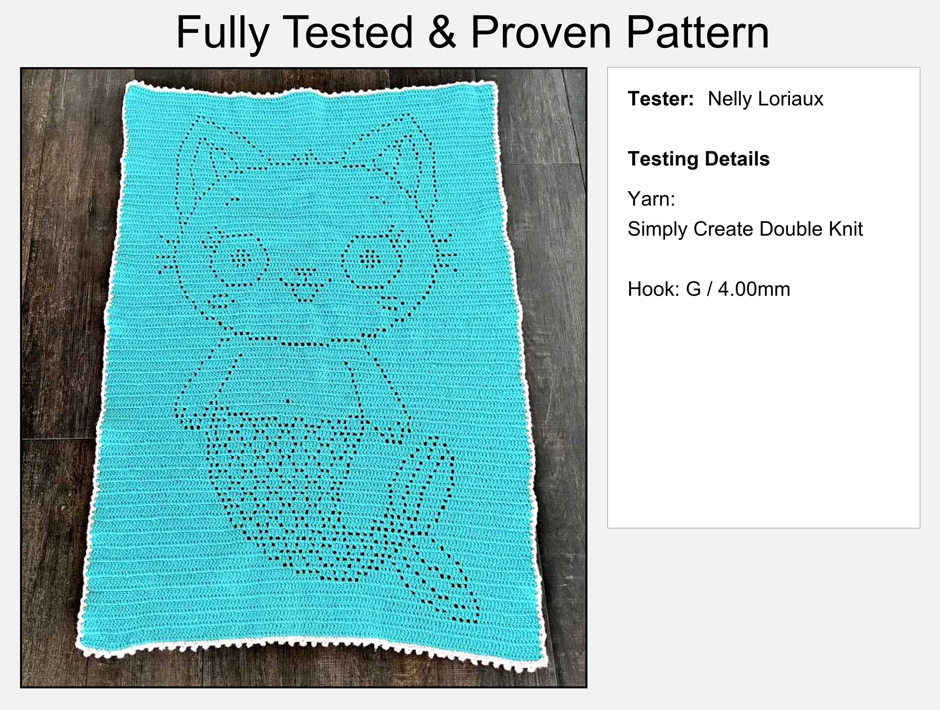 Mermaid Cat Filet Crochet Baby Blanket PDF Pattern - Etsy