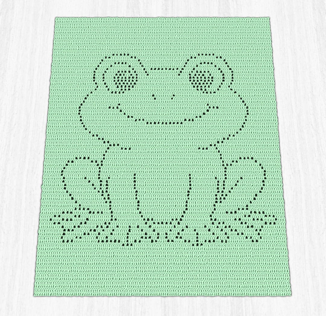 Frog Filet Crochet Baby Blanket Pattern (PDF) - Etsy