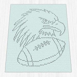 Eagle and Football Filet Crochet Baby Blanket Pattern (PDF Download) - Etsy