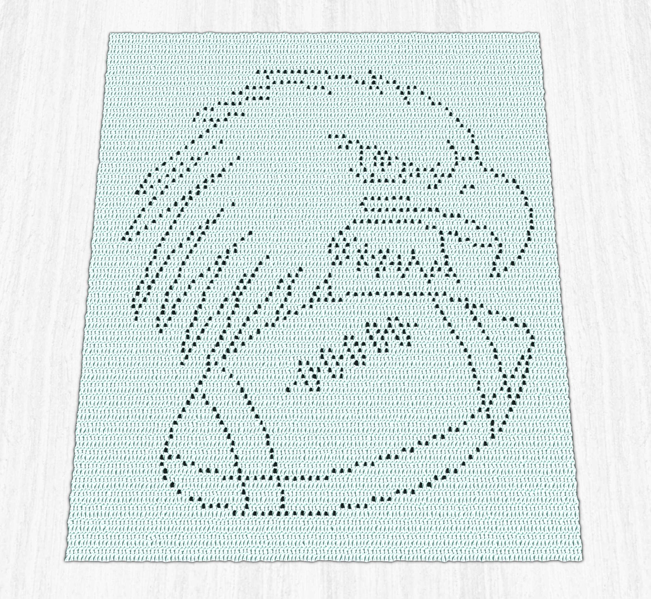 Eagle and Football Filet Crochet Baby Blanket Pattern (PDF Download) - Etsy