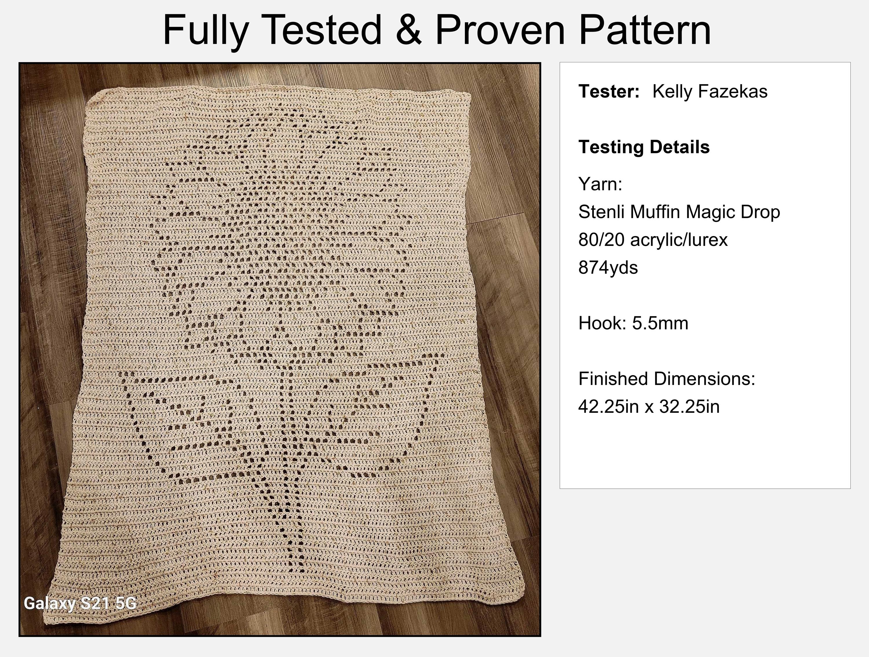Sunflower Filet Crochet Baby Blanket PDF Pattern - Etsy