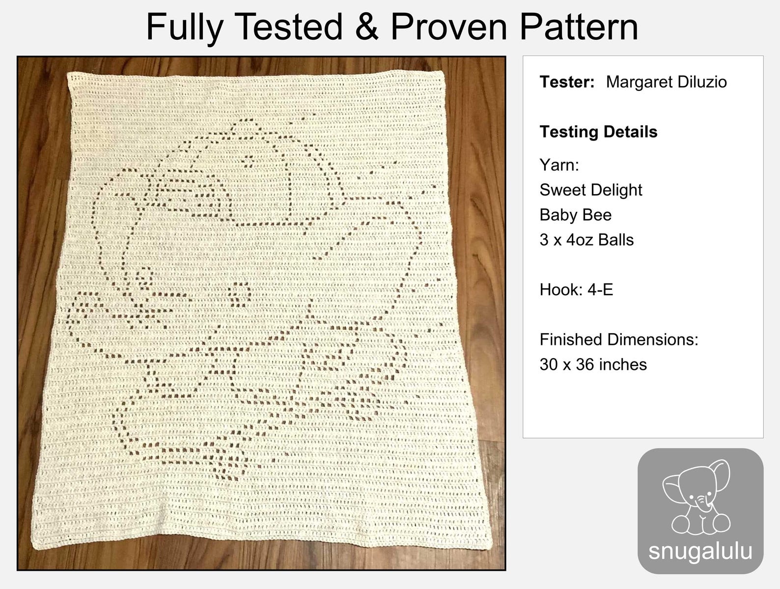Skateboarding Elephant Filet Crochet Baby Blanket PDF Pattern - Etsy