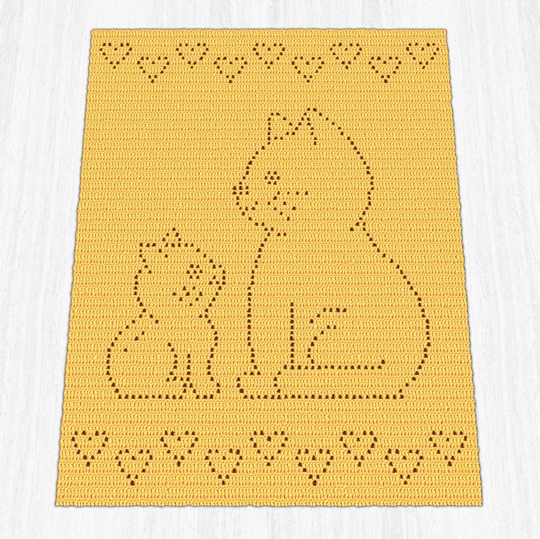 Cats Filet Crochet Baby Blanket PDF Pattern - Etsy