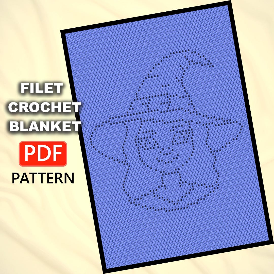 Witch Halloween Filet Crochet Blanket PDF Pattern - Etsy