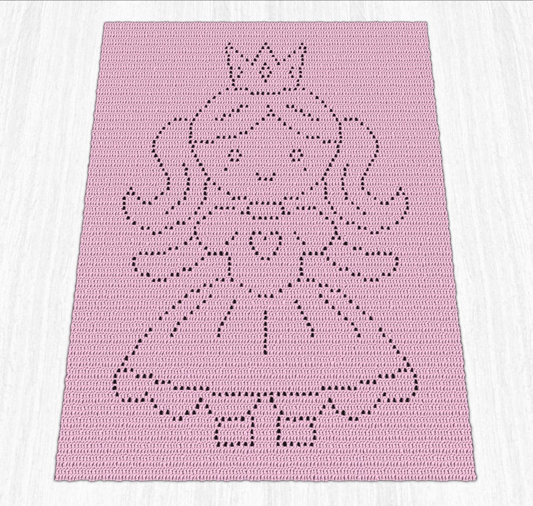 Princess Filet Crochet Blanket Pattern (PDF Pattern) - Etsy
