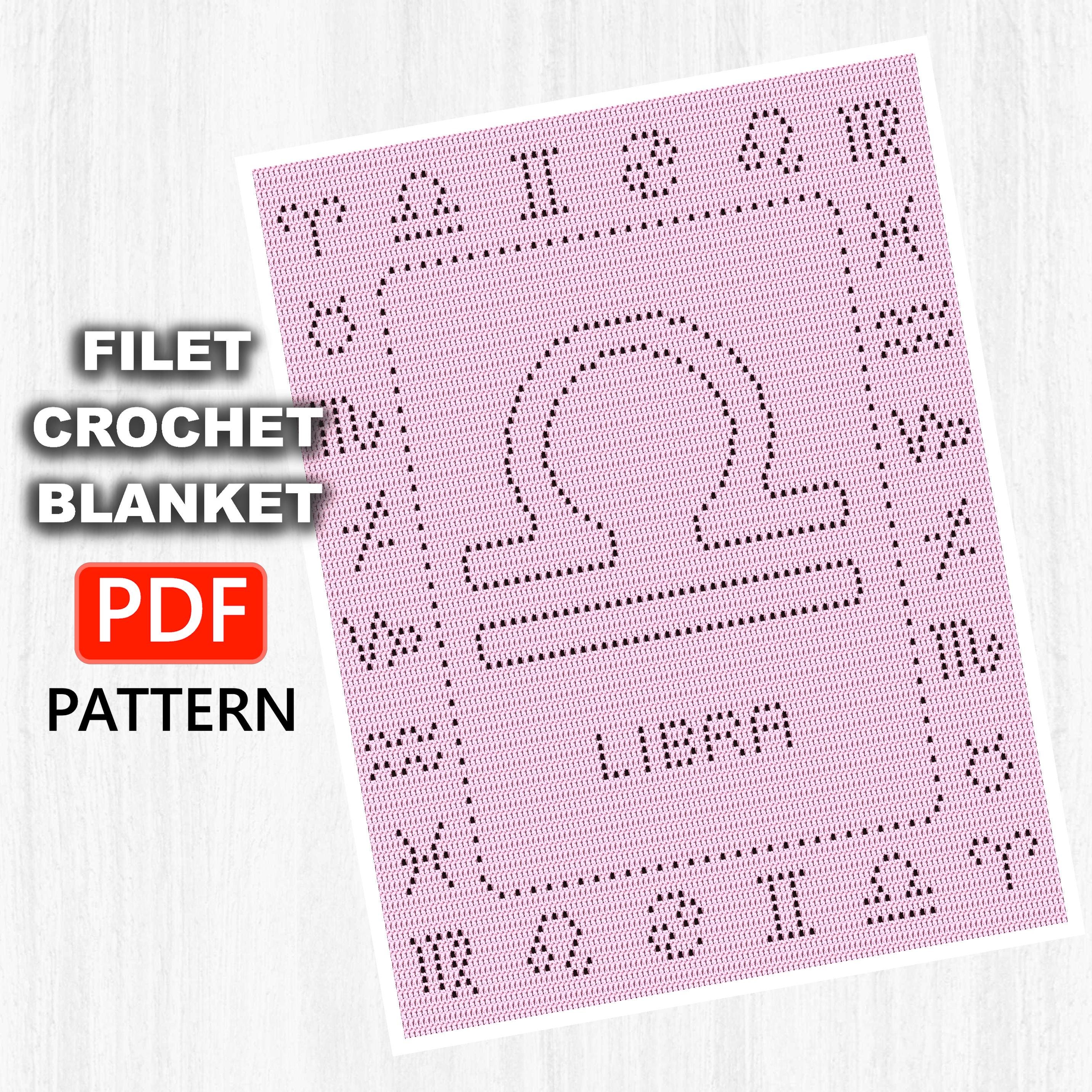 Libra Filet Crochet Blanket Pattern: Zodiac Astrology Chart (PDF ...