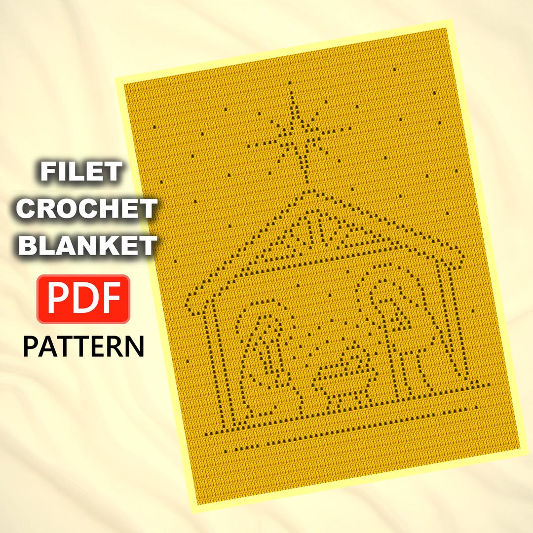 Nativity of Jesus Baby Filet Crochet Blanket PDF - Etsy